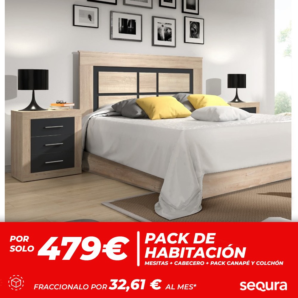PACK DORMITORIO COMPLETO SARA - Mueblesweb Online