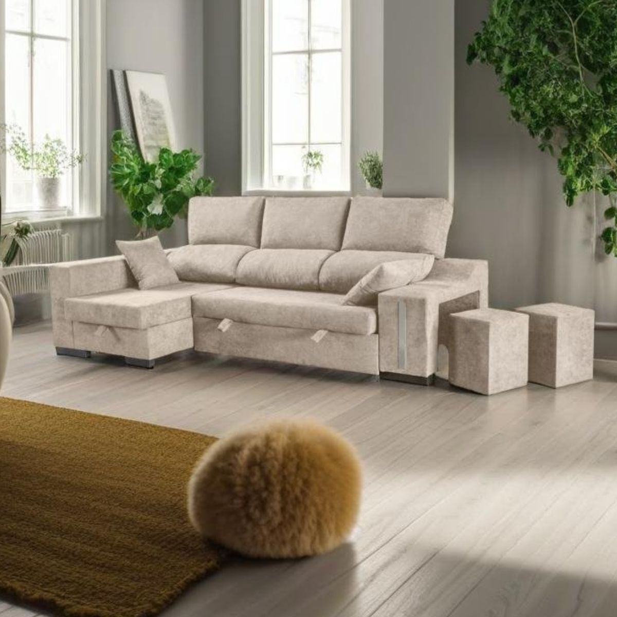 Sofá chaiselonge cama barato Jagger - Mueblesweb Online